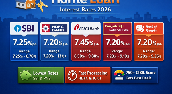 Infographic comparing 2026 home loan interest rates of top Indian banks ...